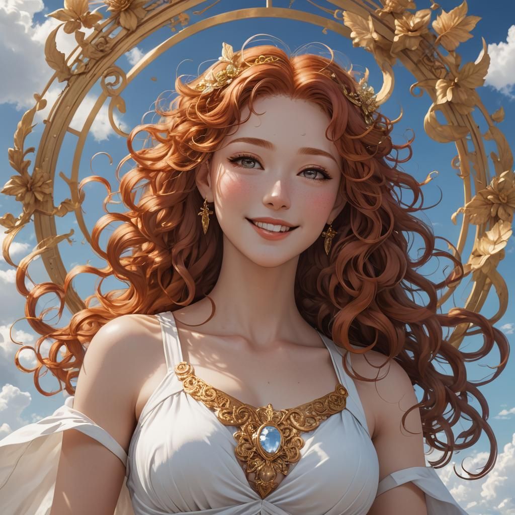 Smiling Goddess - AI Generated Artwork - NightCafe Creator