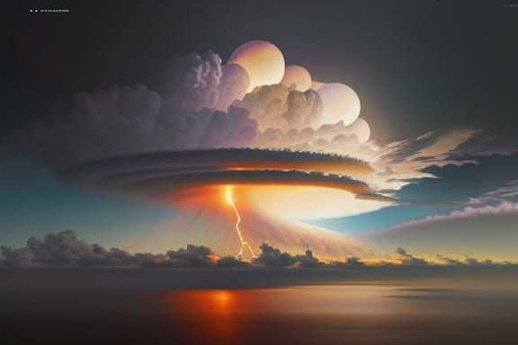 Hydrogen bomb explosion v1 - AI Generated Artwork - NightCafe Creator