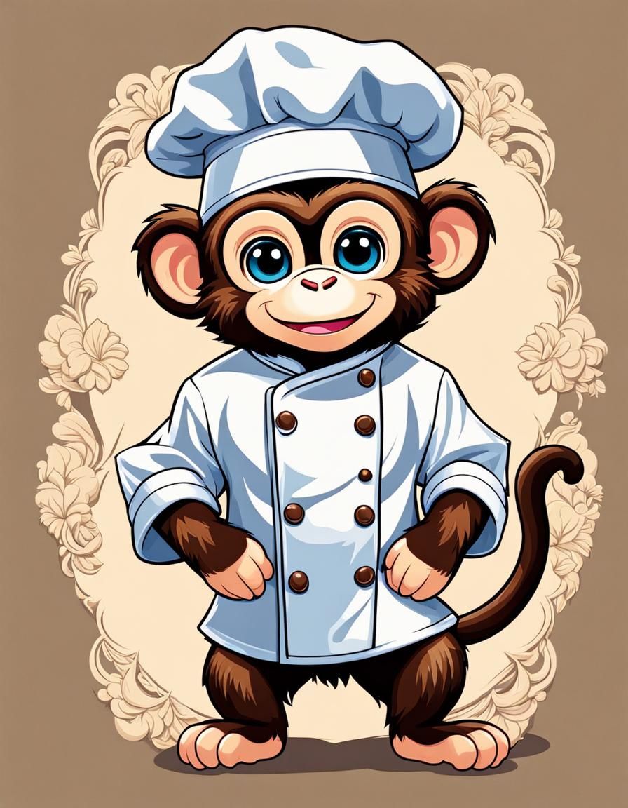 Little Chef (Monkey) - AI Generated Artwork - NightCafe Creator
