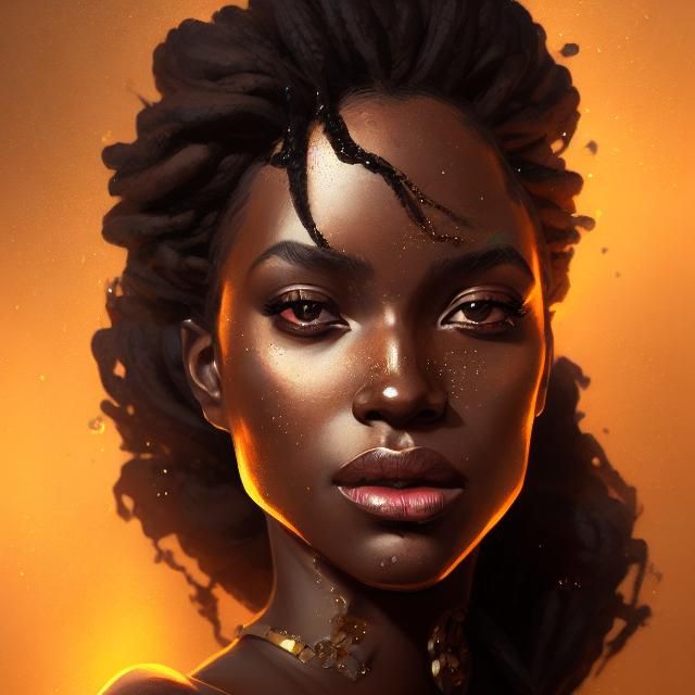 Black Gold Princess - AI Generated Artwork - NightCafe Creator