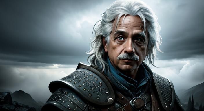 Albert Einstein as Witcher - AI Generated Artwork - NightCafe Creator