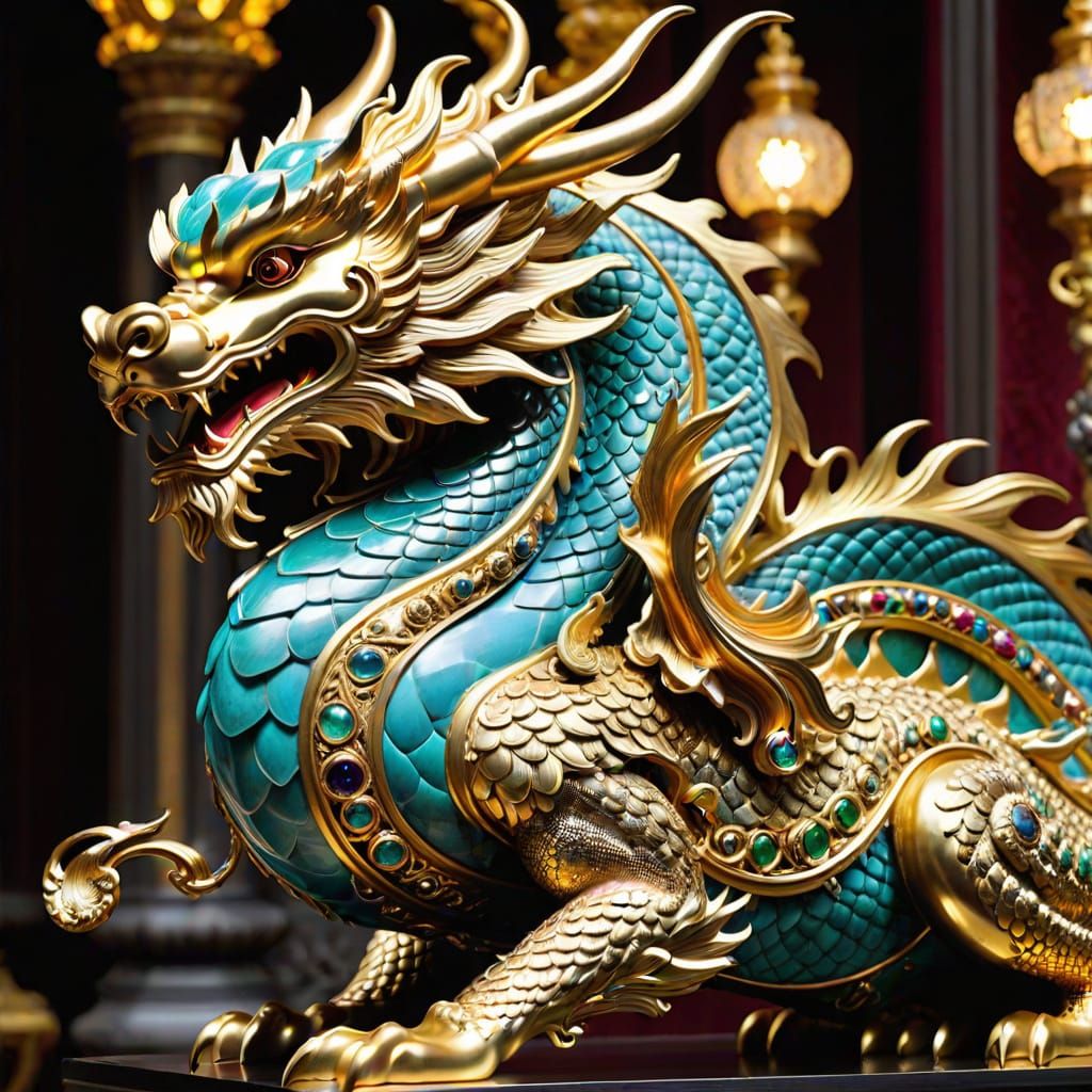 Ancient Chinese Dragon Statue - Ancient Chinese Dragon Statu...