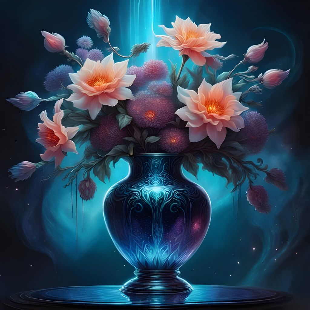 Exquisite Cosmic Vase - AI Generated Artwork - NightCafe Creator