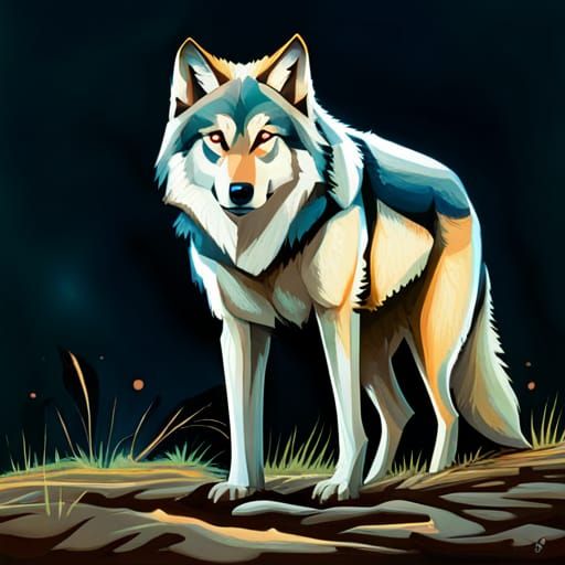 wolf by Greg Rutkowski - AI Generated Artwork - NightCafe Creator