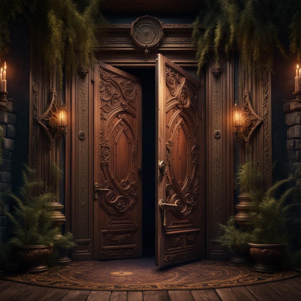A secret magic door - AI Generated Artwork - NightCafe Creator