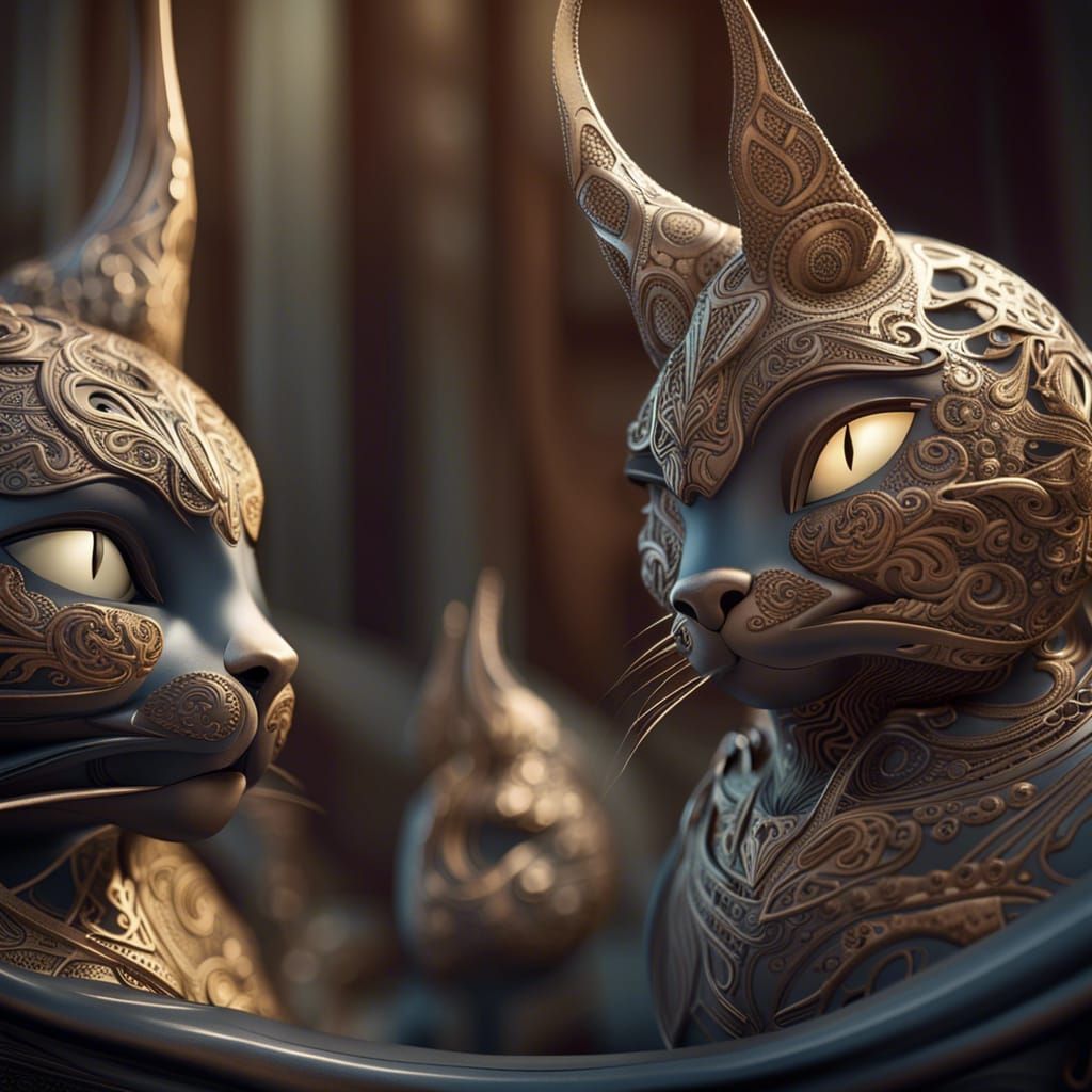 kitten style of Darcy Nicholas - AI Generated Artwork - NightCafe Creator