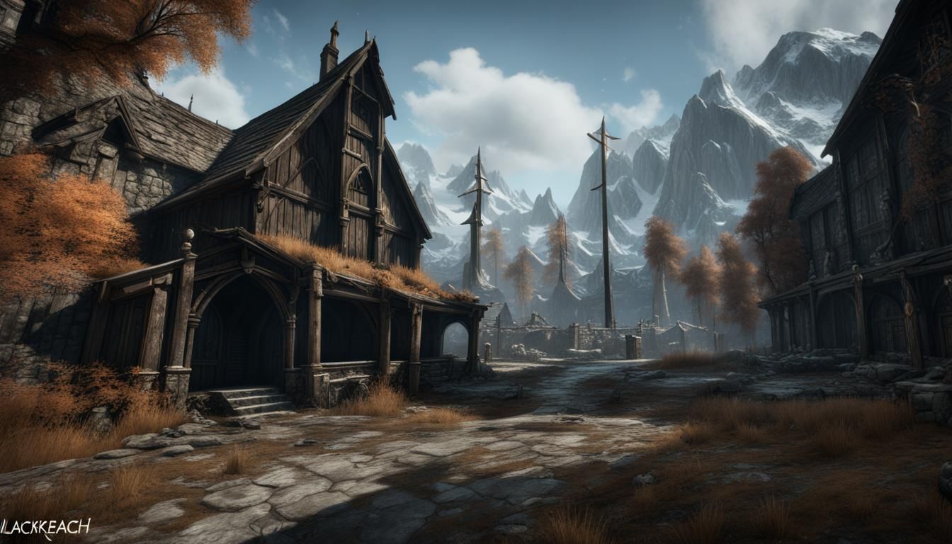 Skyrim’s Blackreach detailed matte painting, deep color, fantastical ...