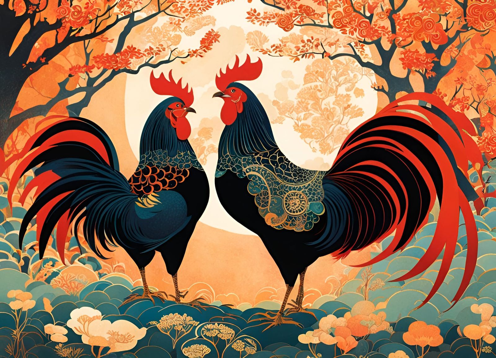 Handsome rivals - AI Generated Artwork - NightCafe Creator