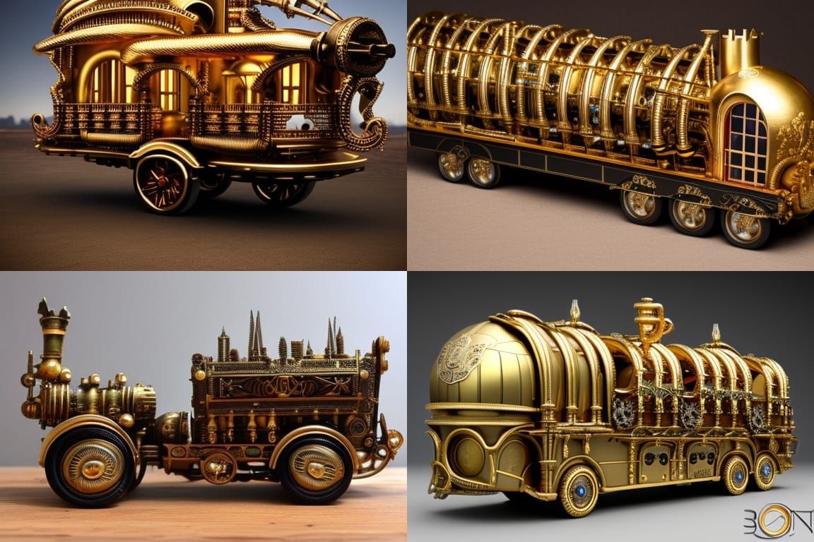 Steampunk Stage Coach 3 - Fantastical Steampunk Mobile House...