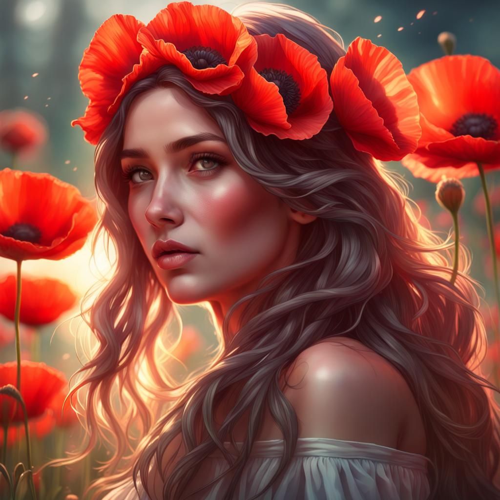 Poppy girl - AI Generated Artwork - NightCafe Creator
