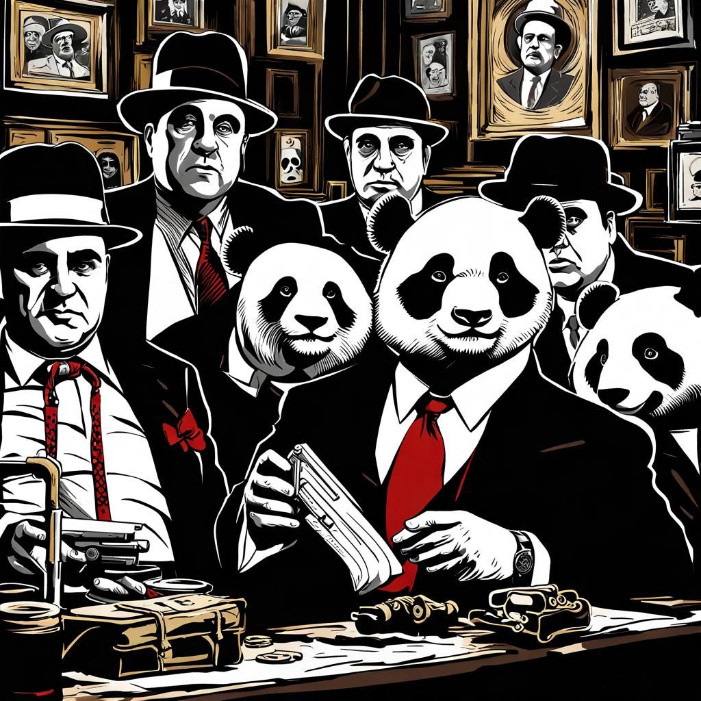 Panda mobster, al capone, scarface, - AI Generated Artwork - NightCafe ...