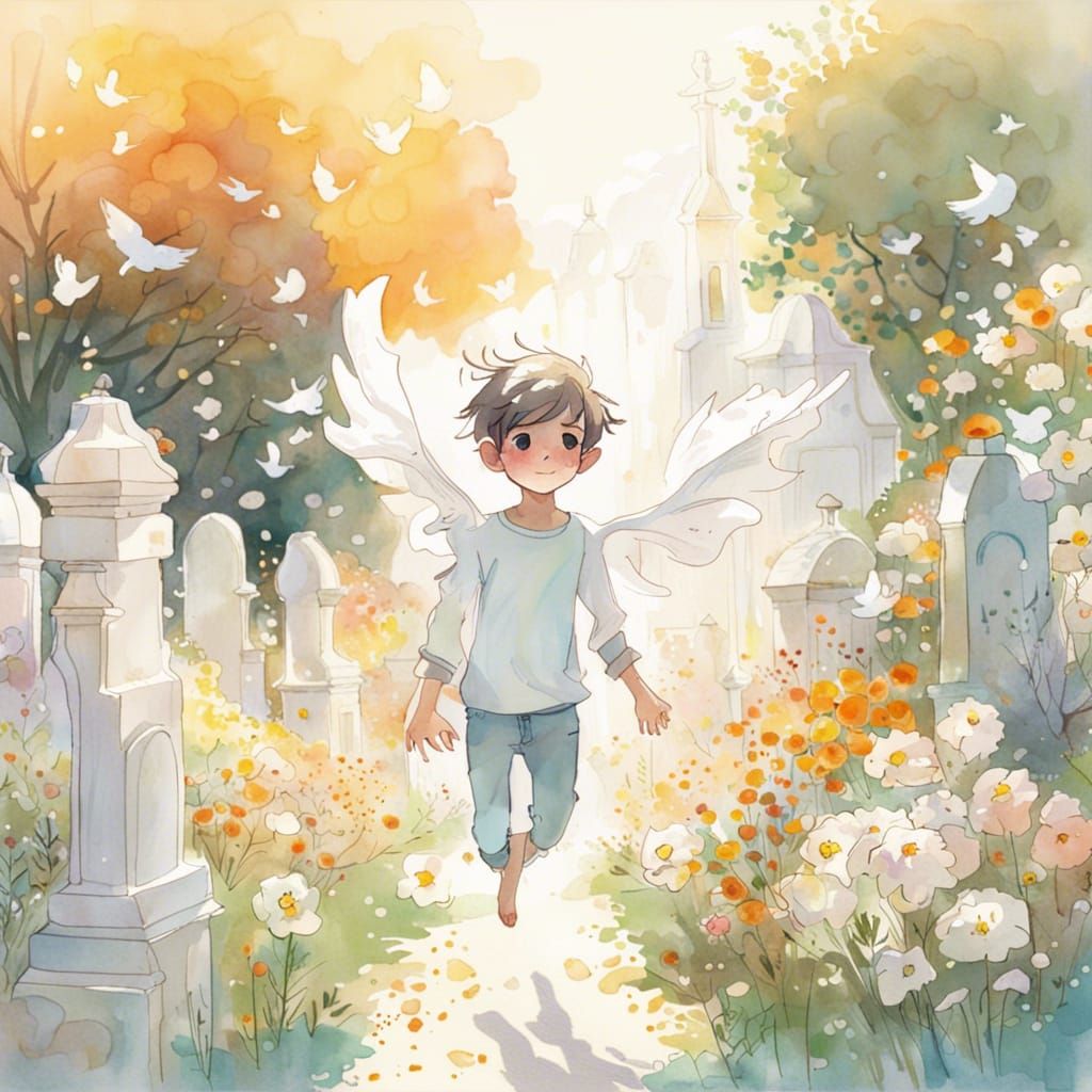 Ghosts and flowers. Angelo - AI Generated Artwork - NightCafe Creator