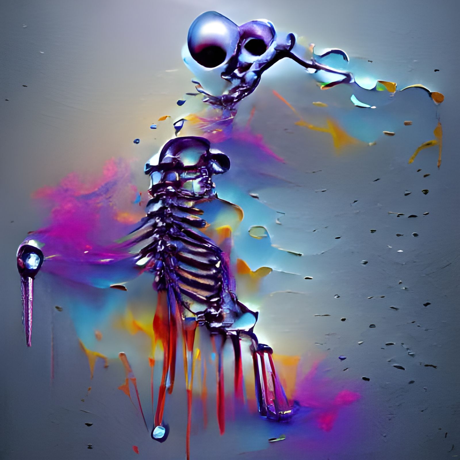Dripped out skeleton - AI Generated Artwork - NightCafe Creator