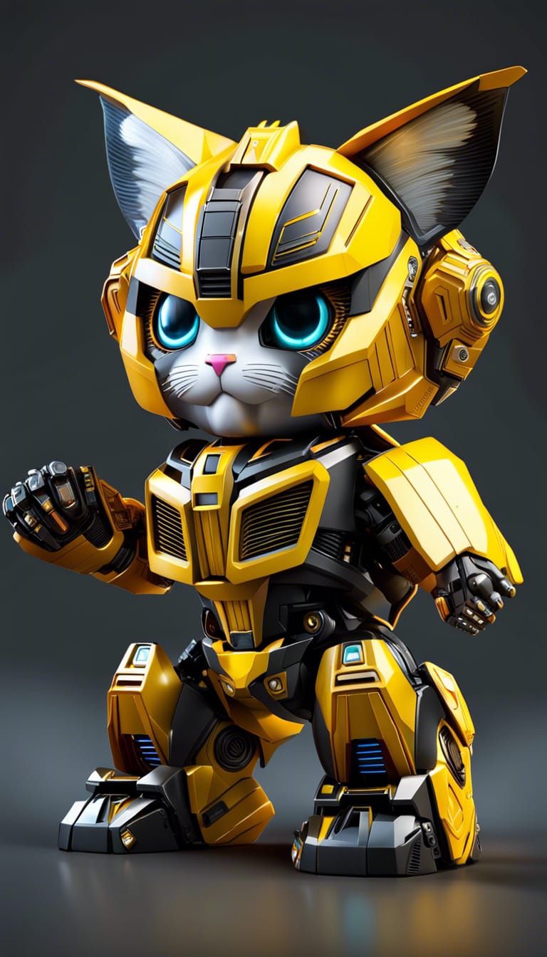Autobot Bumblebee is adorable cute kitty - AI Generated Artwork ...