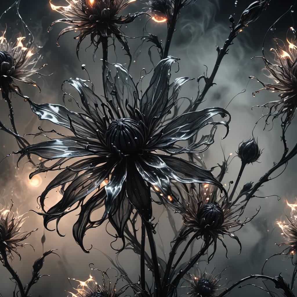 Black Flower - AI Generated Artwork - NightCafe Creator
