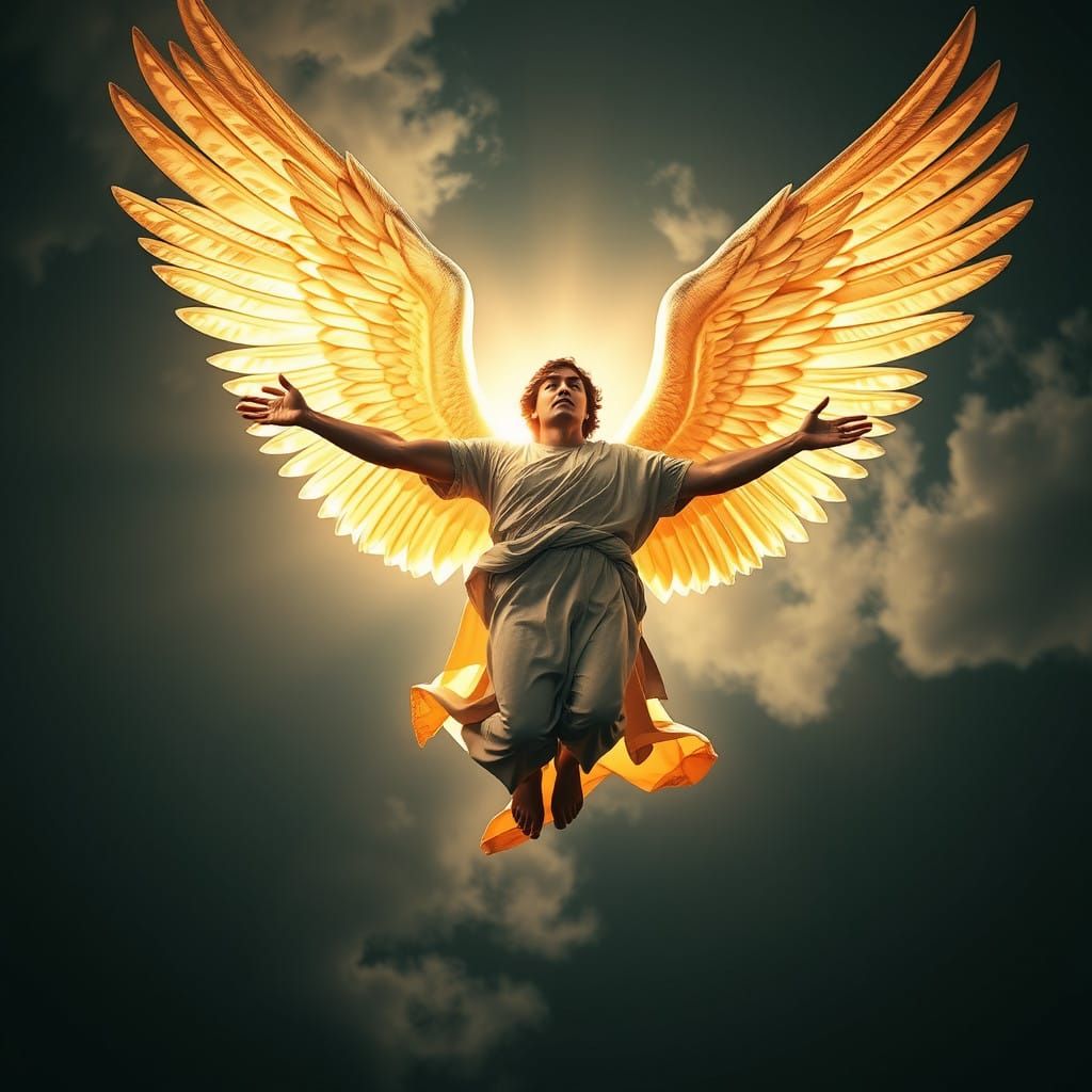 Full length, full body shot or full height, Archangel Michael, wings ...