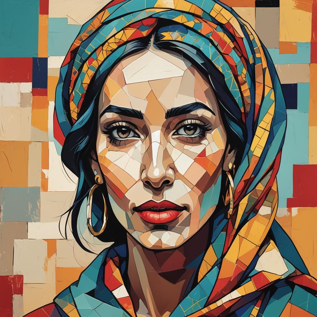 Cubist beauty - AI Generated Artwork - NightCafe Creator