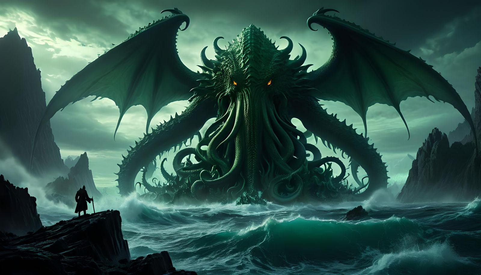 Cthulhu rises - AI Generated Artwork - NightCafe Creator