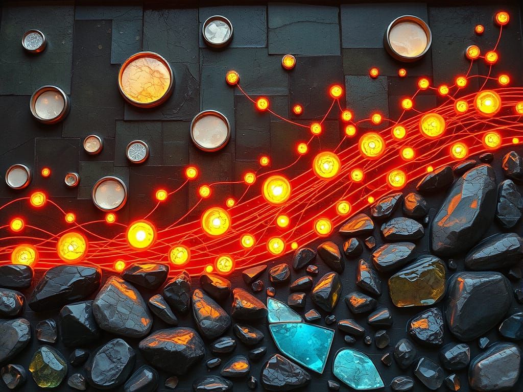 Ethereal Tesla Punk Orbs Dance Across Starry Night... - AI Art