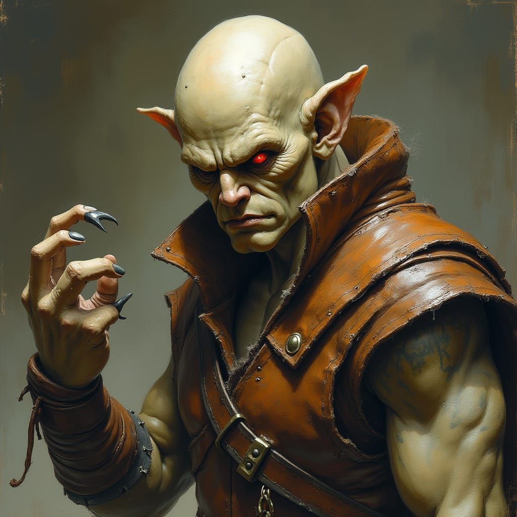 Fearsome Cyclops with Claw Hand in Dark Fantasy St... - AI Art