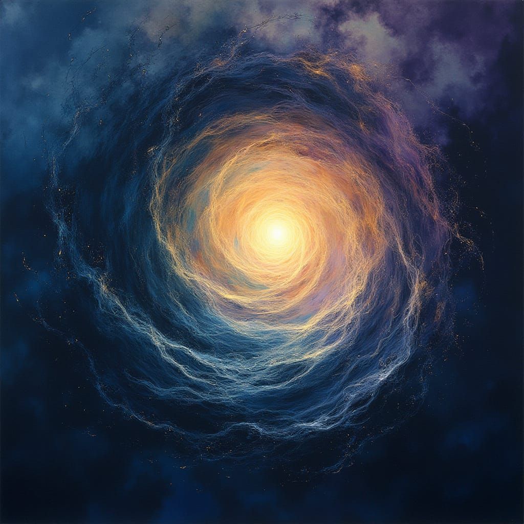 Ethereal Vortex Transforms into Serene Balance - AI Art
