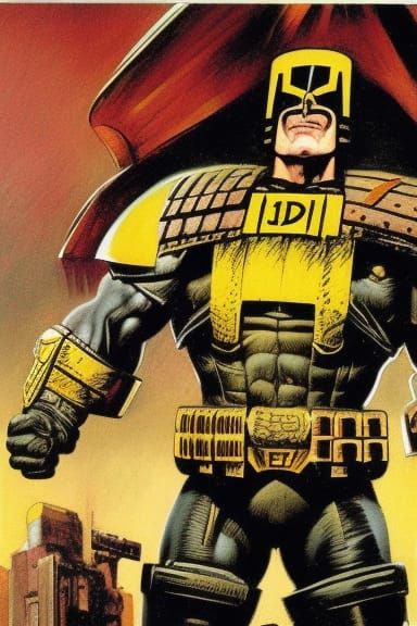 Judge Dredd comics by Frank frazetta - AI Generated Artwork - NightCafe ...
