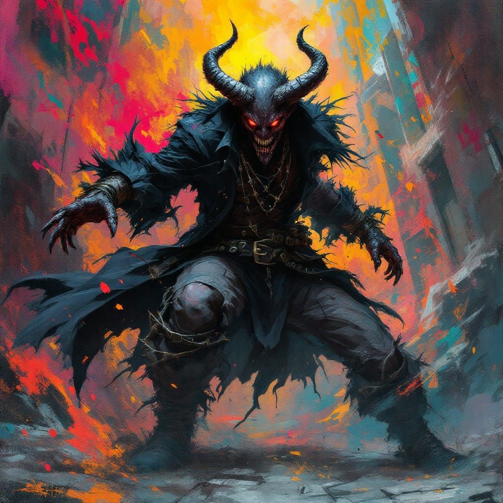 Mysterious Demon Pirate Erupts from a Vortex in a ... - AI Art