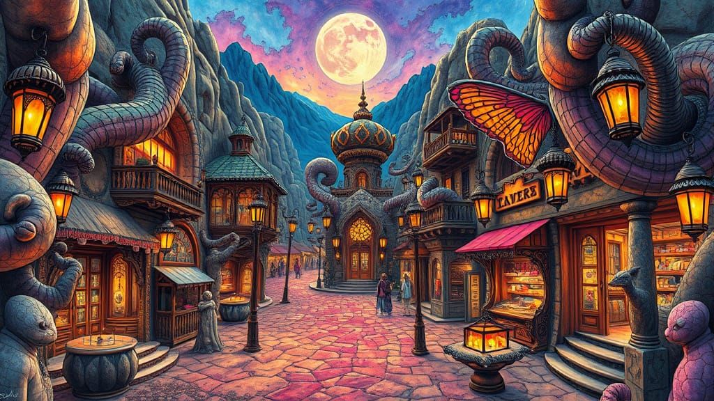 Hamz Al Mebah - Ancient Joshua Tree Village in Vibrant, Twis...