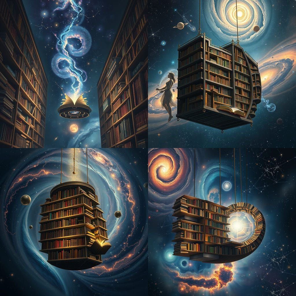 Astral Library of Cosmic Knowledge - AI Art