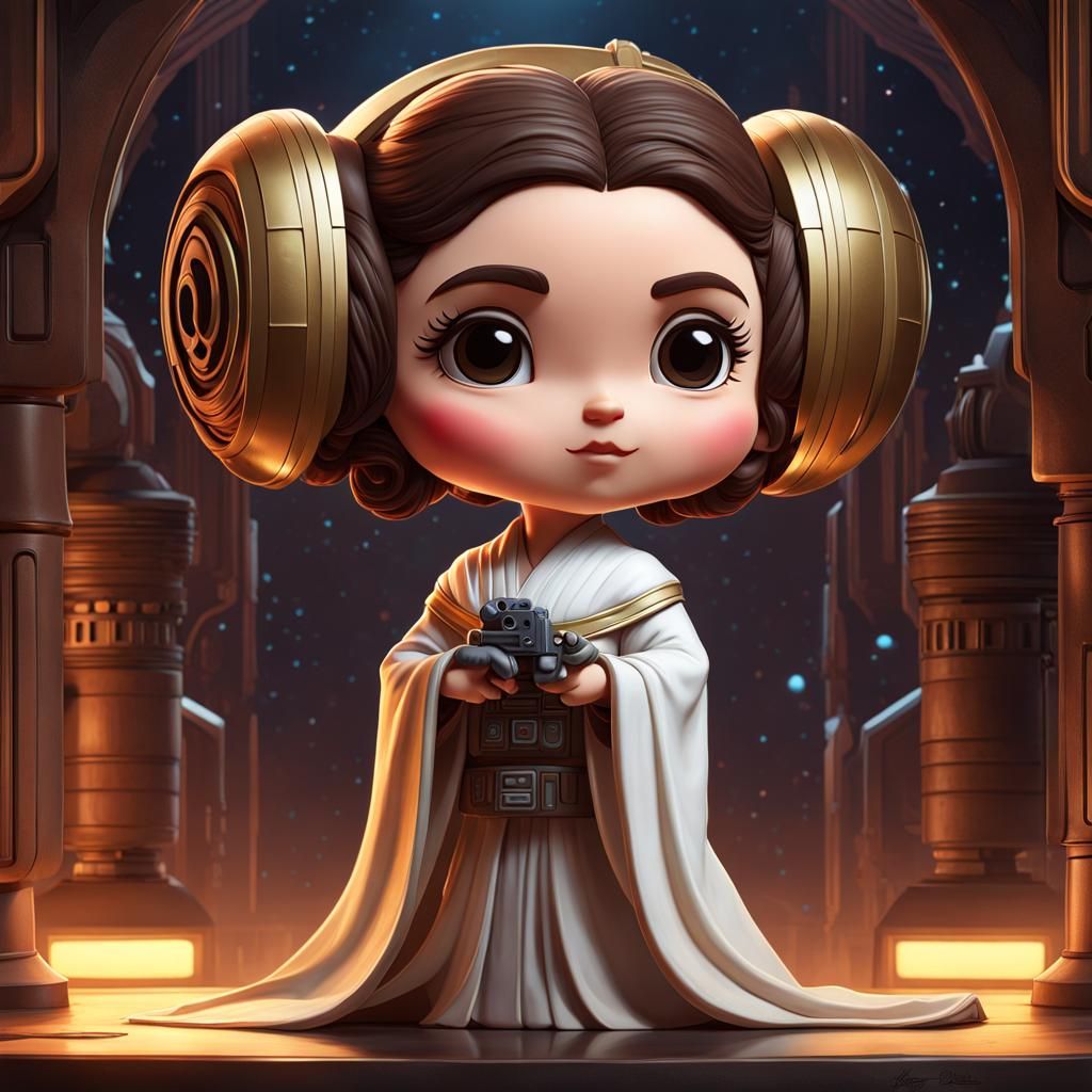 chibi Princess Leia - AI Generated Artwork - NightCafe Creator