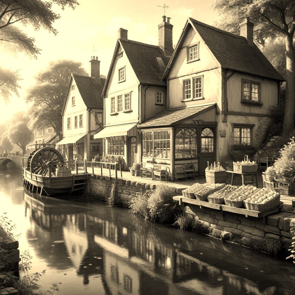 Vintage illustration of a traditional Danish candy shop on the ...