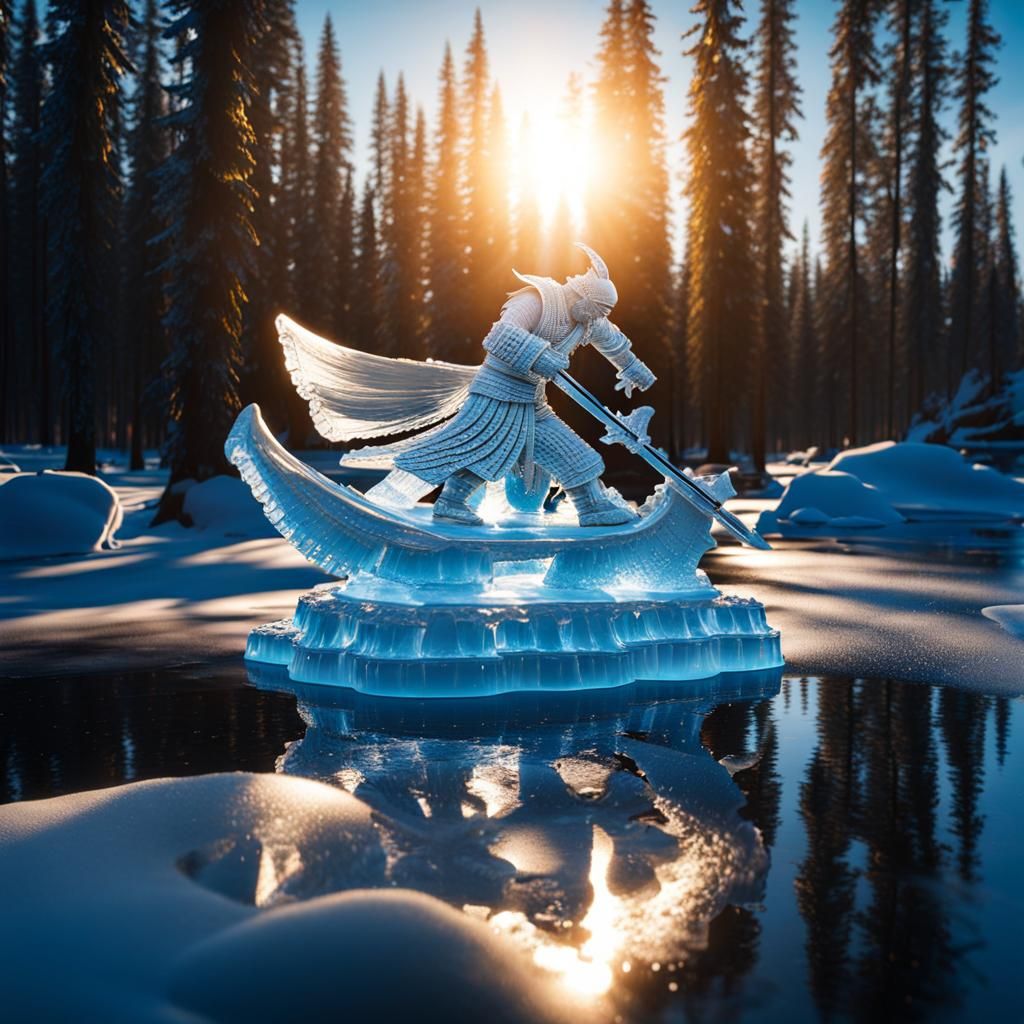 Ice Samurai.... - AI Generated Artwork - NightCafe Creator