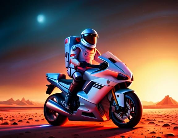 Astro Bike - AI Generated Artwork - NightCafe Creator