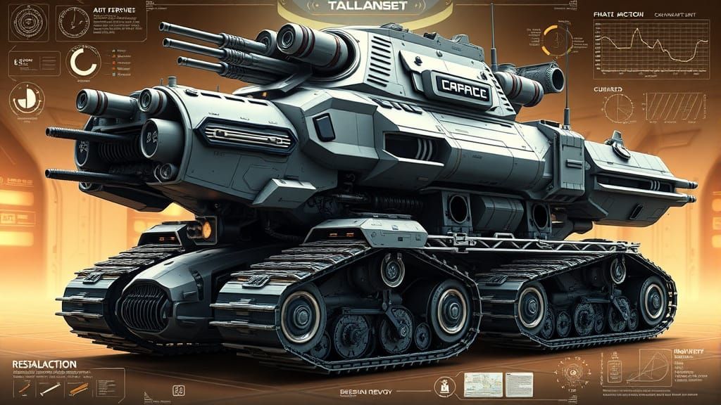 A futuristic super juggernaut Battle Track