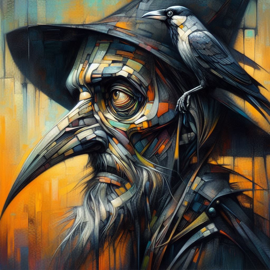 Ichabod Crane and Crow - AI Generated Artwork - NightCafe Creator