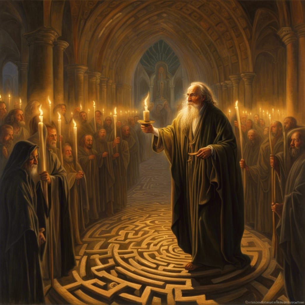 Druid priest walking the labyrinth - AI Generated Artwork - NightCafe ...