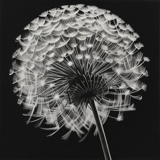 color inversion dandelion - AI Generated Artwork - NightCafe Creator