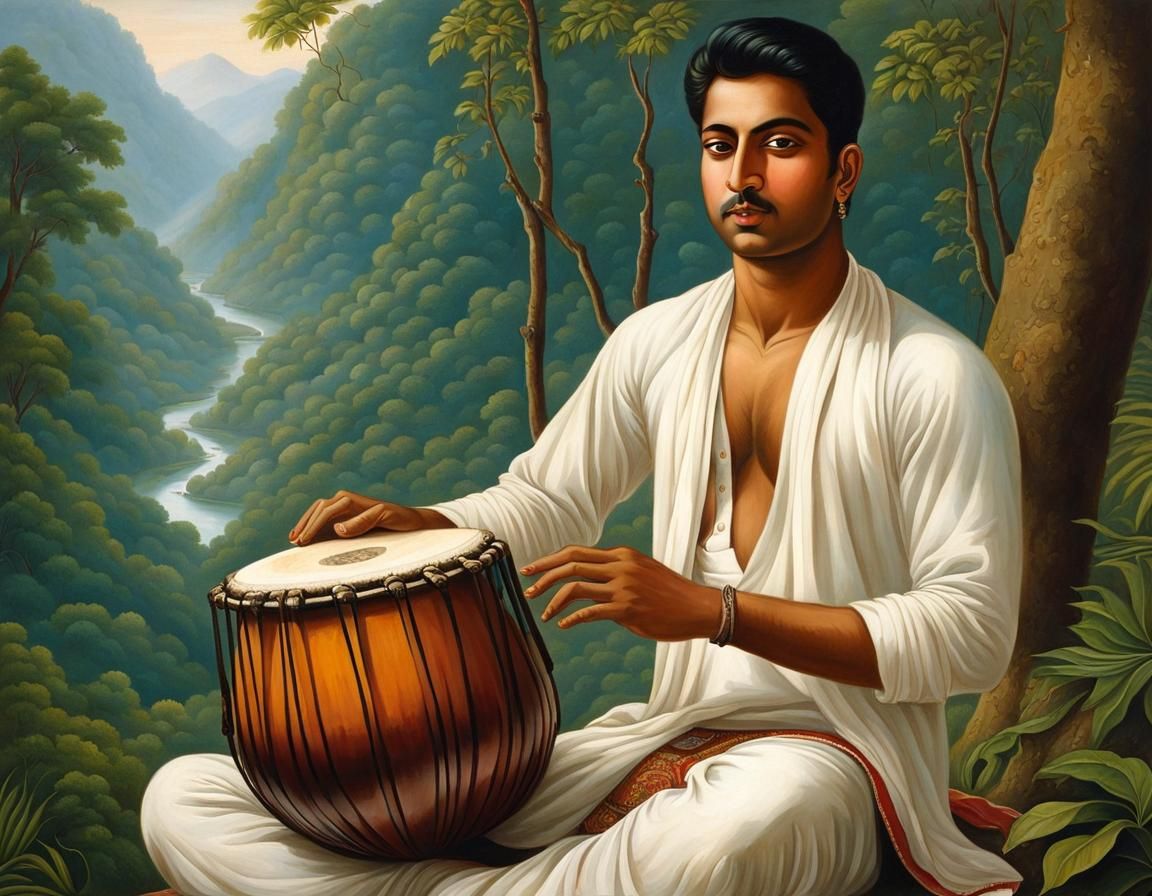 Playing the Tabla - AI Generated Artwork - NightCafe Creator