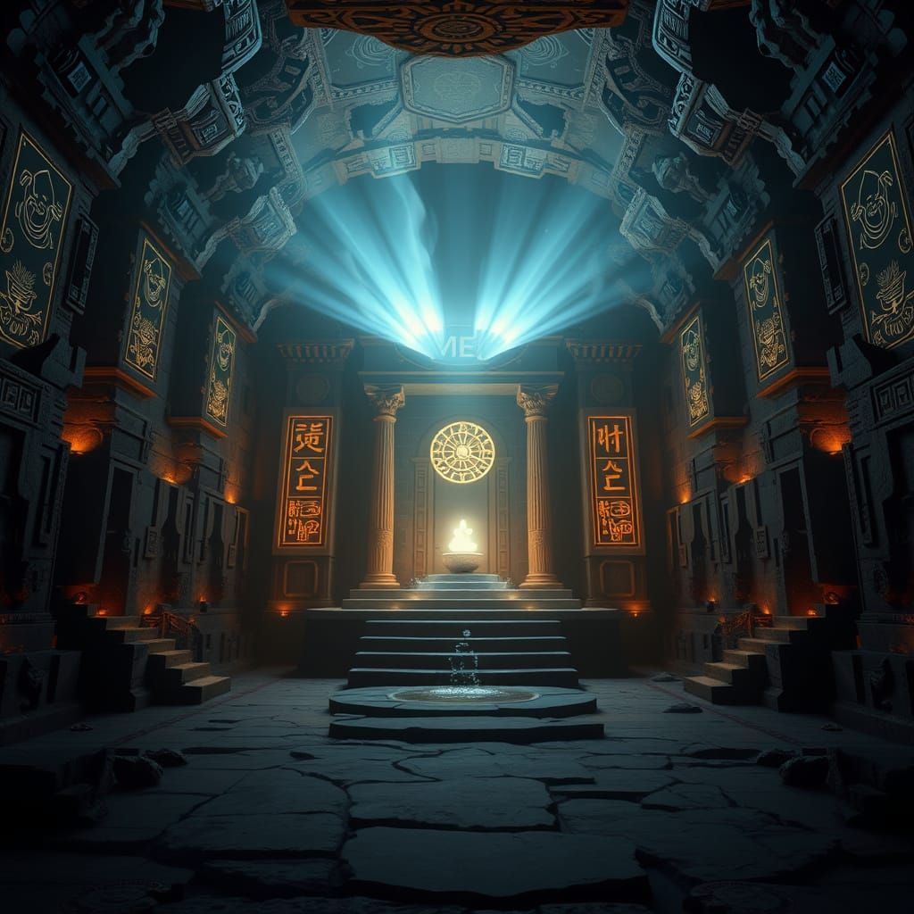 Ancient Temple Awakens with Mystical Energy - AI Art