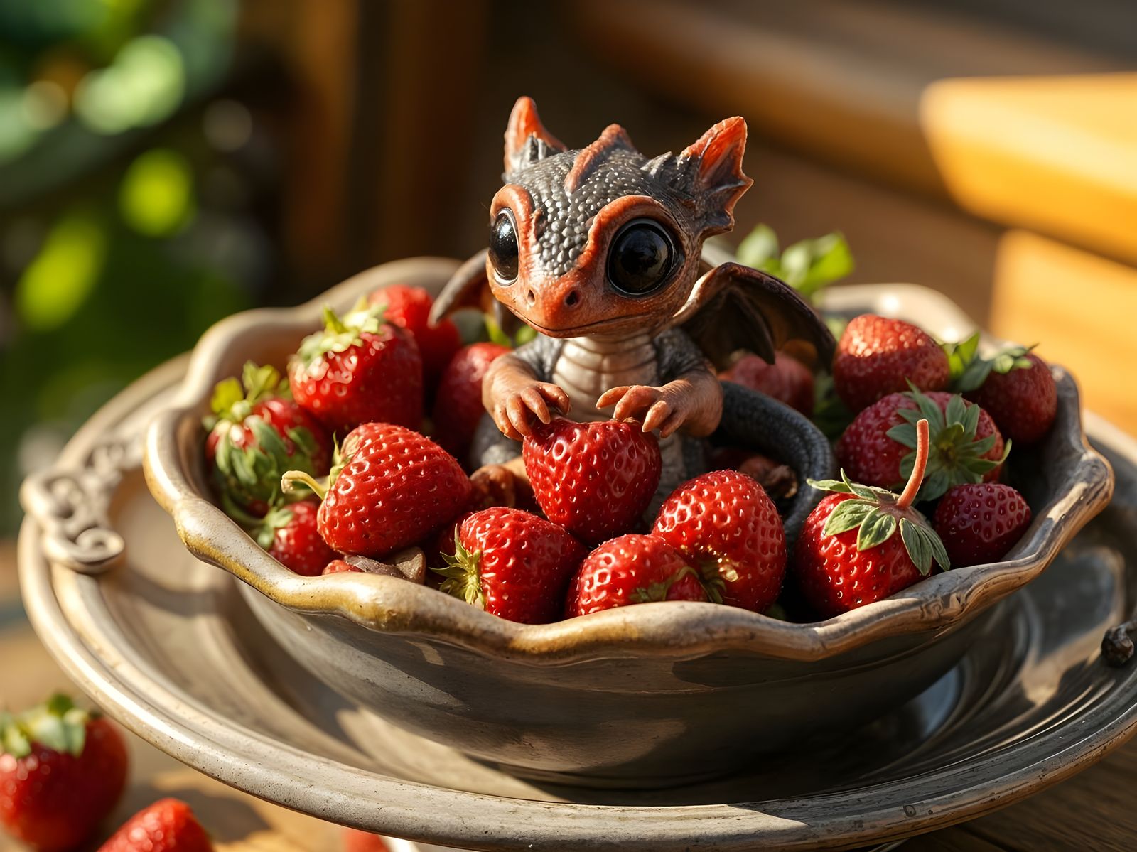 Strawberry snacks - Adorable Baby Dragon Snacks in a Strawbe...