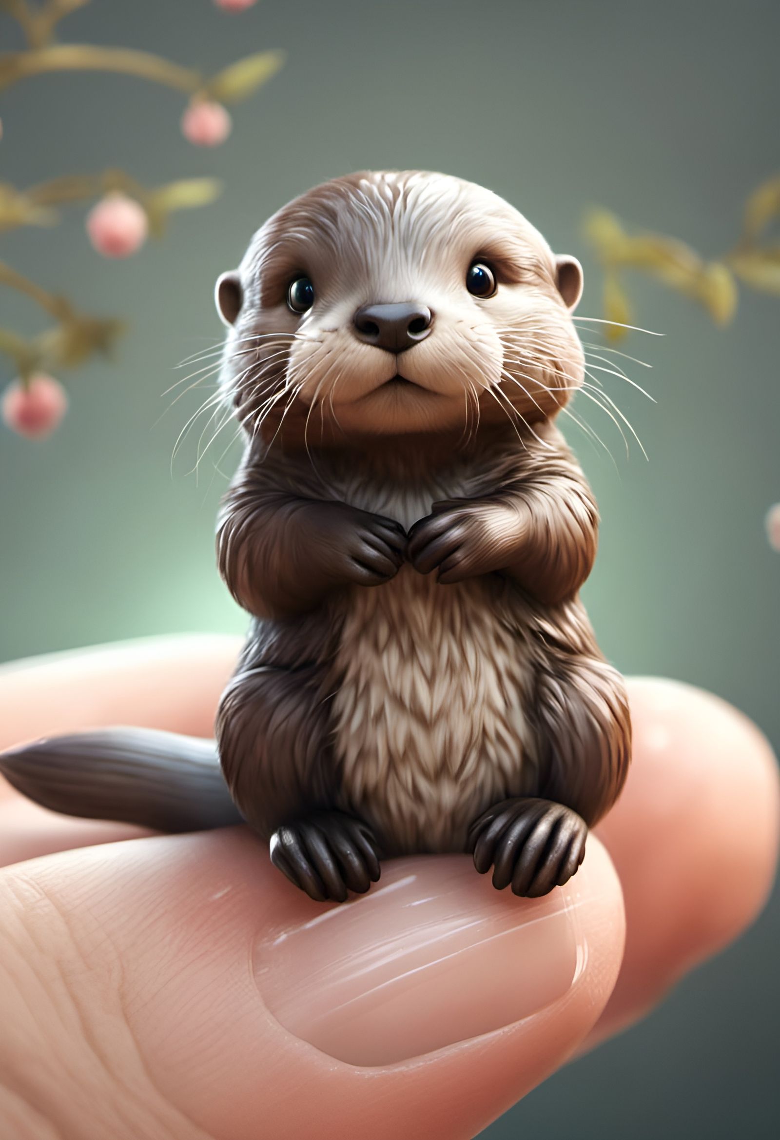 The Tiniest Otter - AI Generated Artwork - NightCafe Creator