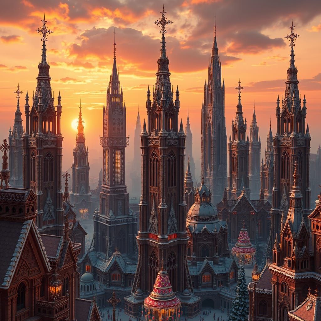 Gothic gingerbread city. - Gothic Gingerbread Metropolis at ...