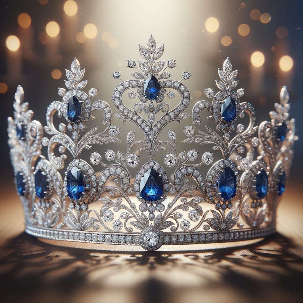 Tiara - Elegant Jeweled Tiara in Luxurious Style
