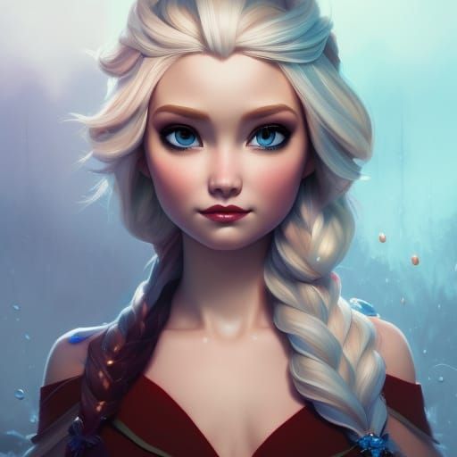 Alternative Elsa Frozen - AI Generated Artwork - NightCafe Creator