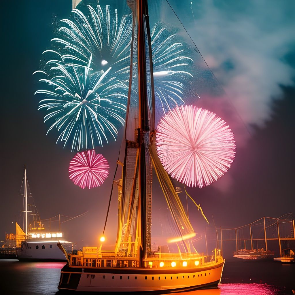 Neon fireworks - AI Generated Artwork - NightCafe Creator