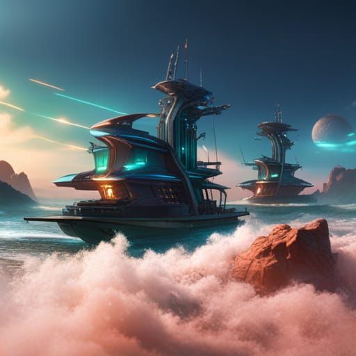 Futuristic Fishing - AI Generated Artwork - NightCafe Creator