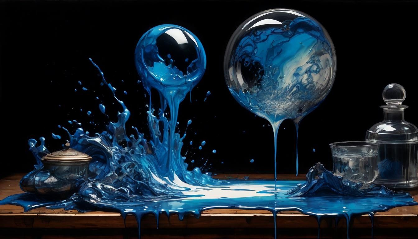 Blue Chrome Ink flow: 8k resolution photorealistic masterpiece: by ...