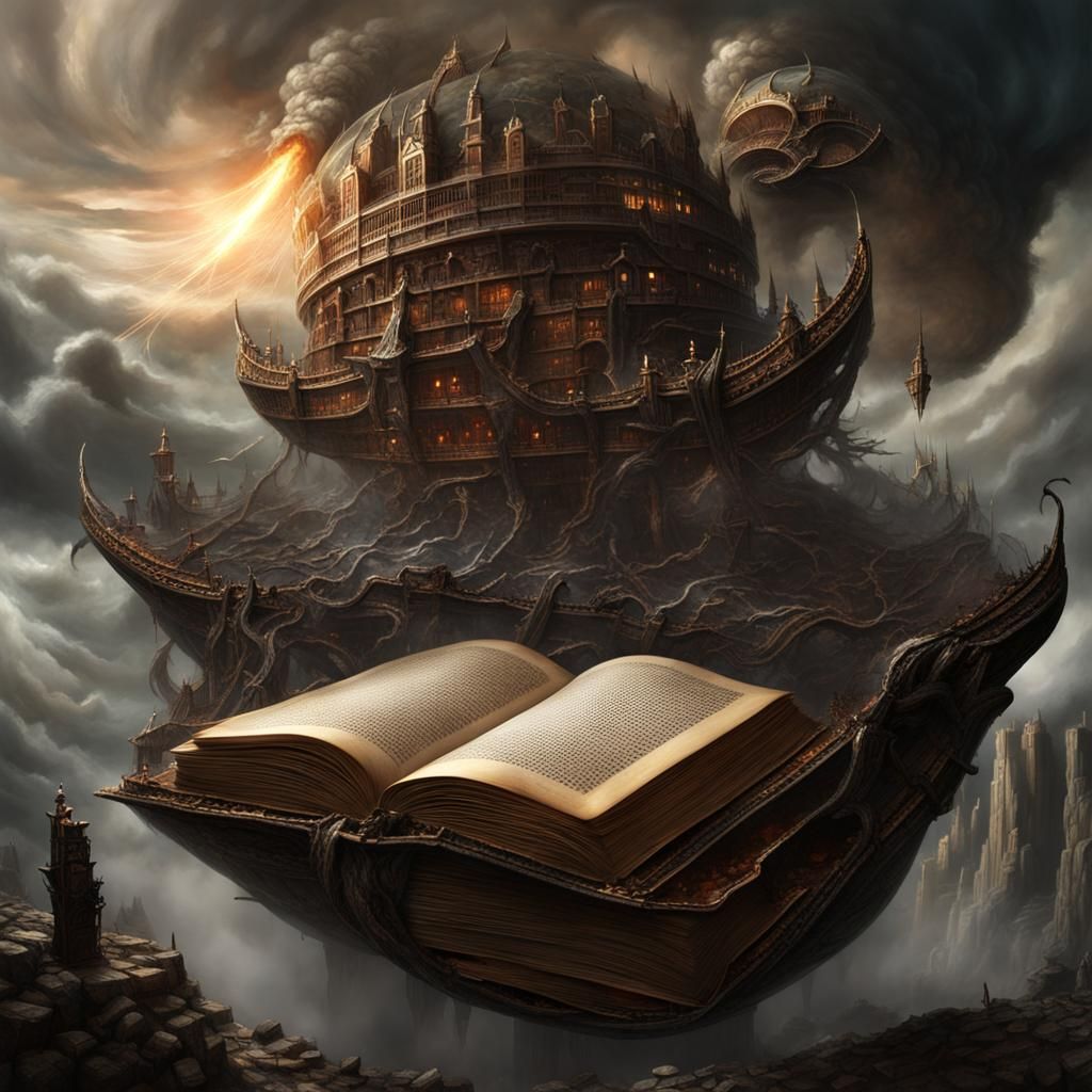3D DARK FANTASY BOOK ART: Imagine a nightmarish realm where reality ...