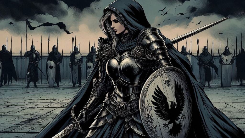 Raven knight at a tournament - Raven knight at a tournament