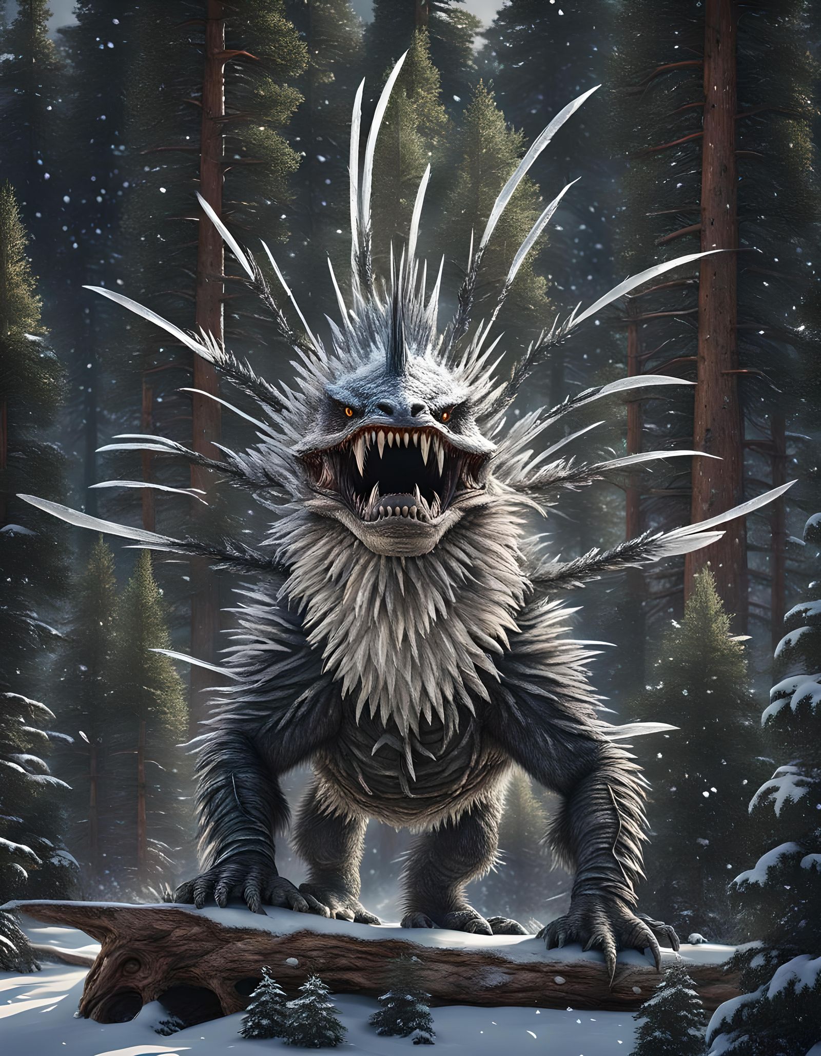 Frost Beast - AI Generated Artwork - NightCafe Creator